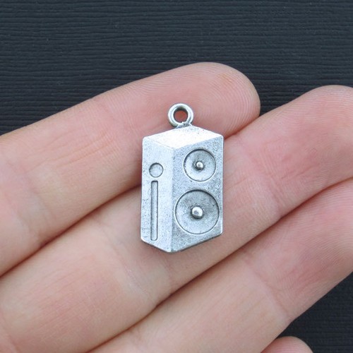 6 Speaker Charms Antique Silver Tone - SC763 | eBay