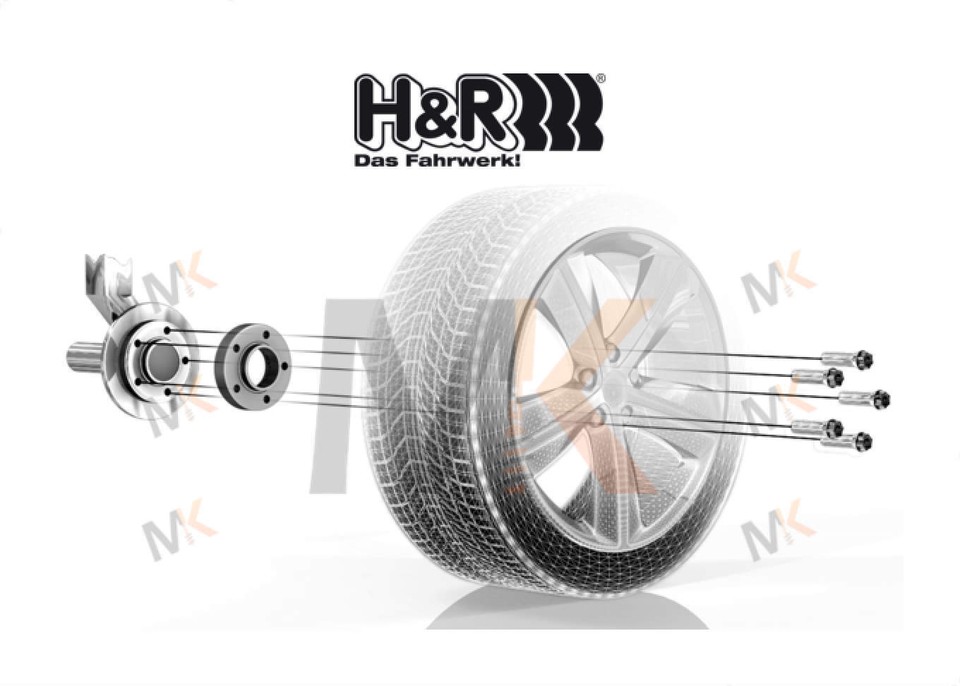 H&R black turntables from VA 16mm & rear 20mm for Audi A3 Sportback 8YA ...