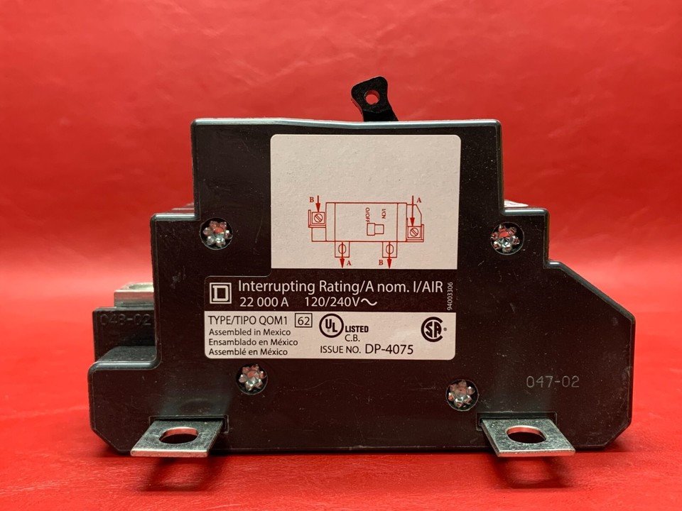 Square D QOM100VH 100-Amp 2-Pole QO Main Circuit Breaker 100A 2P 120 ...