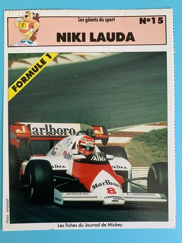 NIKI LAUDA FORMULE 1 RARE VINTAGE COLLECTOR 90s ROOKIE CARD (GAYRE83 ...