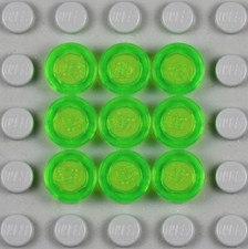 LEGO 1x1 Bright Green Plate Round Flower (10x) 6170300 4619599 Brick ...