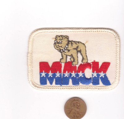 Vtg MACK Truck Patch-White-Bulldog-Star-Rectangle-Trucking Highway ...