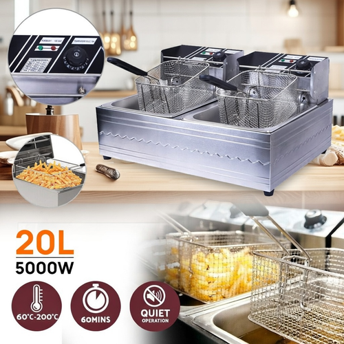 Electric Deep Fryer 10L / 20L Commercial Bench Top Stainless Steel ...