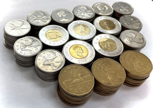 CANADA $150 DOLLARS CAD TOTAL FACE VALUE $109 USD EXCHANGE COIN LOT | eBay