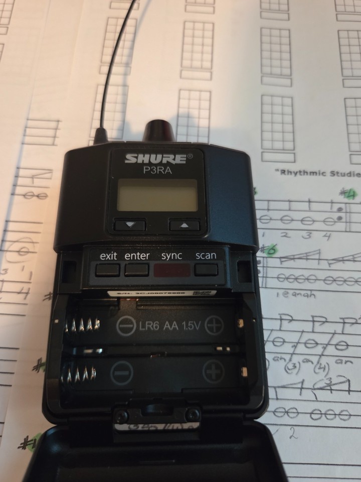 Shure P3ra Body Pack Receiver In Ears IEM L19 Band 630-654MHZ For ...