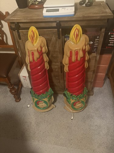 VTG CHRISTMAS Candle LAMP POST GERMAN PAIR IN ECCELLENT CONDITION- 1950 ...