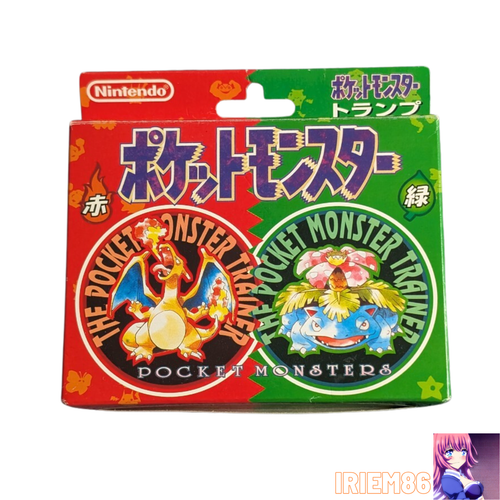Full Set Pokemon Playing Cards Red & Green Vintage Unused Nintendo ...