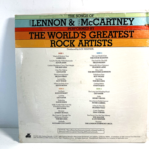 The Songs Of Lennon,McCartney Beatles -LP Vinyl -Gabriel, Stewart ...