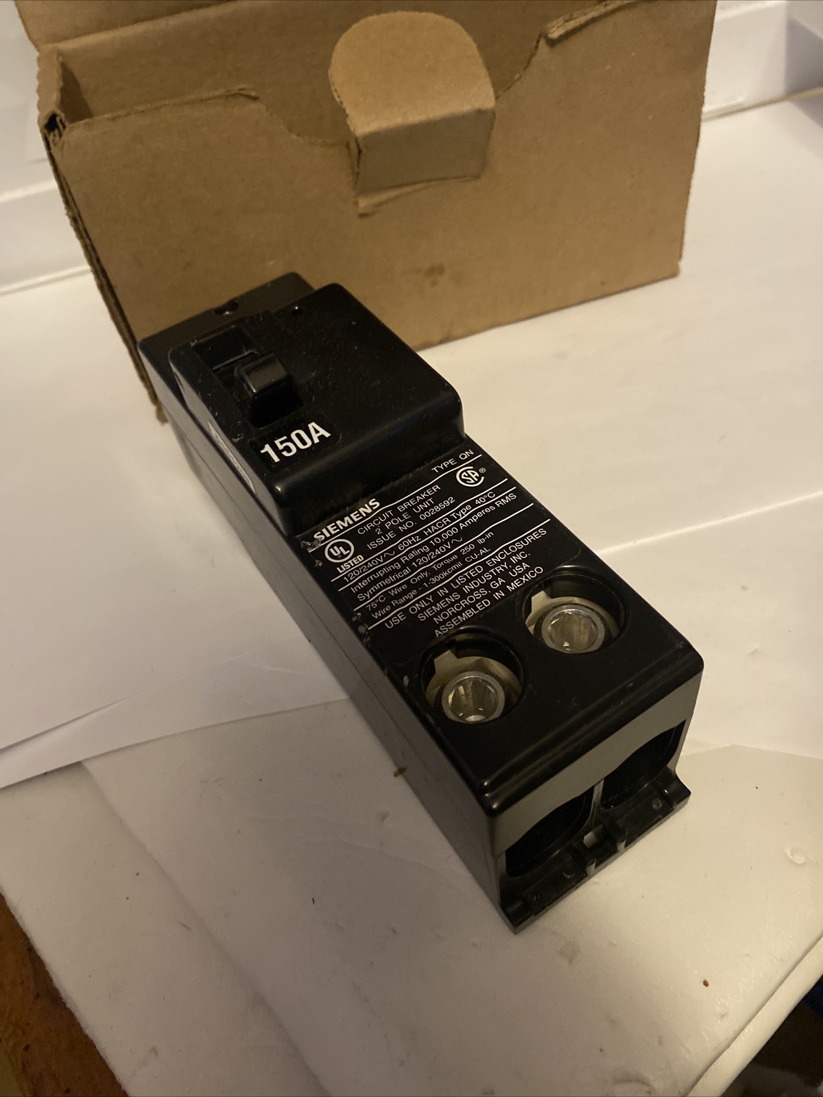 QN2150R SIEMENS 2 POLE 150 AMP 120-240V CIRCUIT BREAKER NEW | eBay