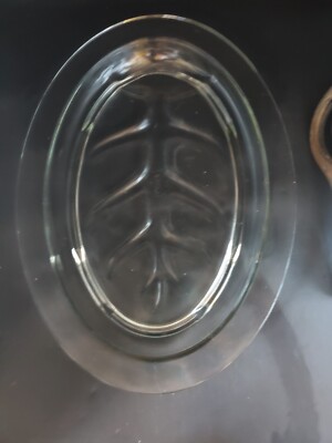 Pyrex Tree of Life 815 Clear Oval Steak Serving Platter c1980 Made in ...
