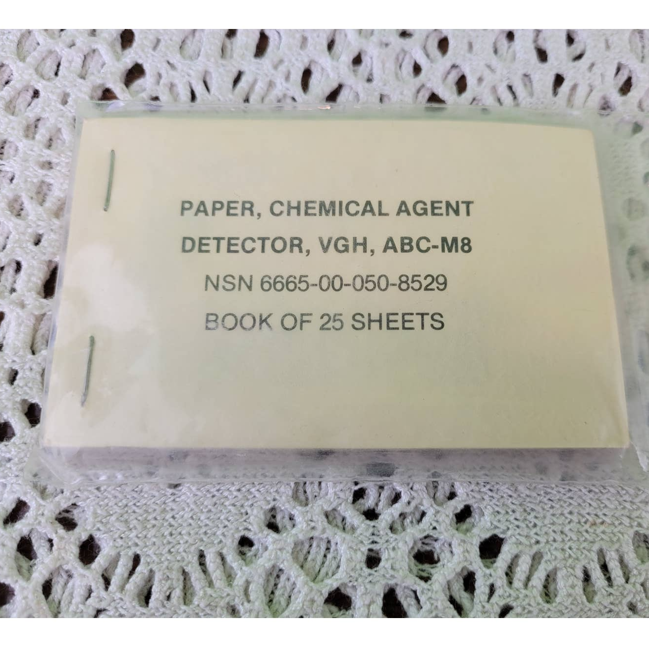 M8 Chemical Agent Detector Canadian Paper Booklet of 25 Sheets NOS | eBay