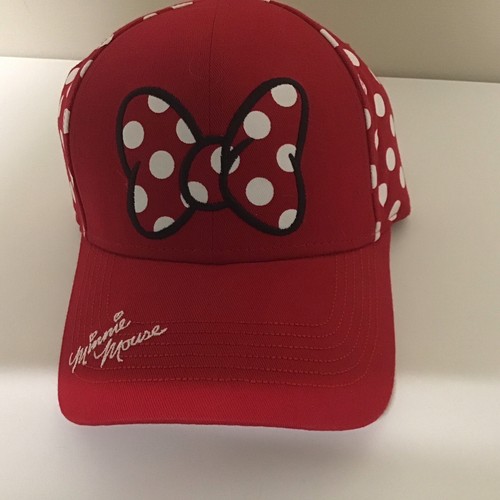 DISNEY MINNIE MOUSE RED W/ WHITE POLKA DOTS ball cap. Brand new ...