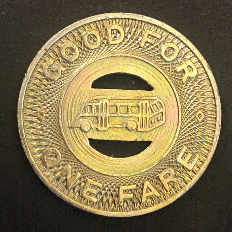 "City Utilities of Springfield, MO" Brass G/F One Fare Bus Transit ...