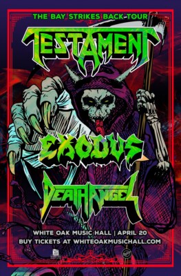 TESTAMENT / EXODUS "BAY STRIKES BACK TOUR" HOUSTON CONCERT POSTER ...