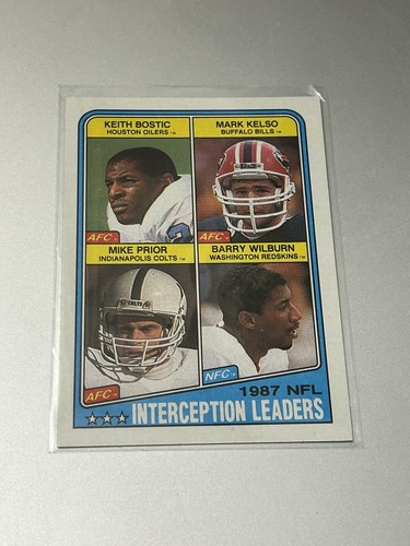 1988 Topps Football #219 1987 NFL Interception Leaders | eBay