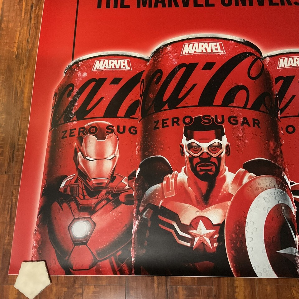 THE MARVEL UNIVERSE Coca-Cola Captain America Marvel Bus Stop Poster ...