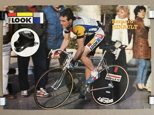 Vintage 1986 Bernard Hinault Poster / Look Cycle Advert / Campagnolo C ...
