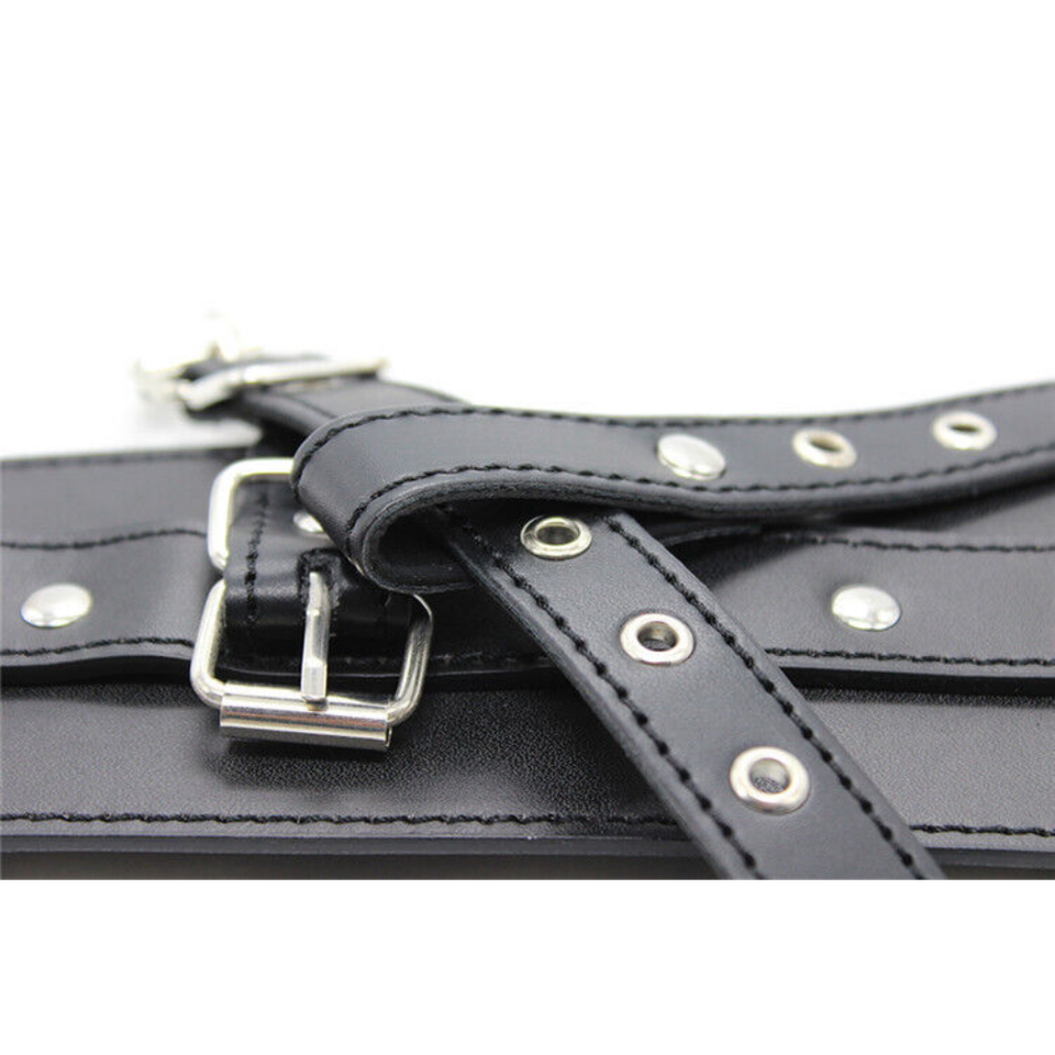 PU Leather Adjustable Toe-Cuff Bondage Belts Ankle Restraint Slave BDSM ...