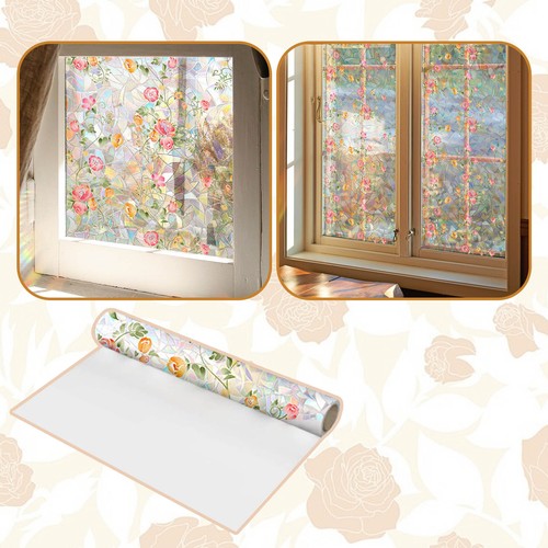 Stained Glass Window Film Static Stick Window Privacy Film Decorative ...