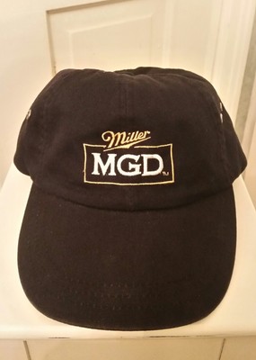 Miller Genuine MGD Black Draft beer brewery hat cap adjustable buckle ...