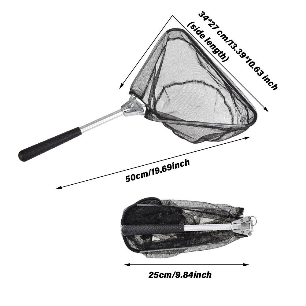 Folding Fishing Net Durable Catch Release Triangle Frame Pond River ...