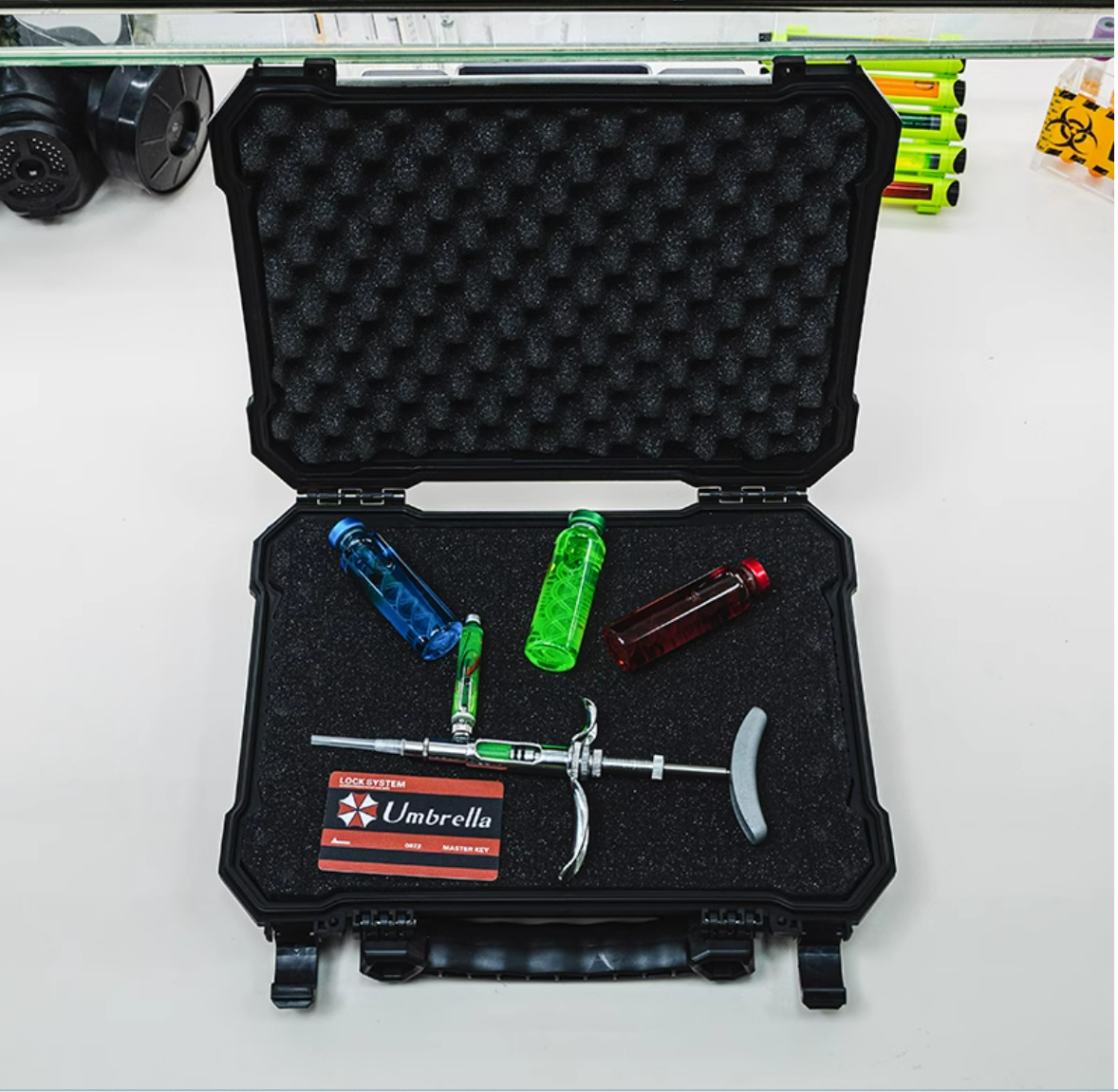 Resident Evil Virus Biohazard Model Toy Syringe Virus Bottle Handheld ...