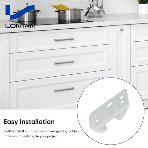 Drawer Replacement Guides Brackets White Drawer Track 10 Pack Plastic ...