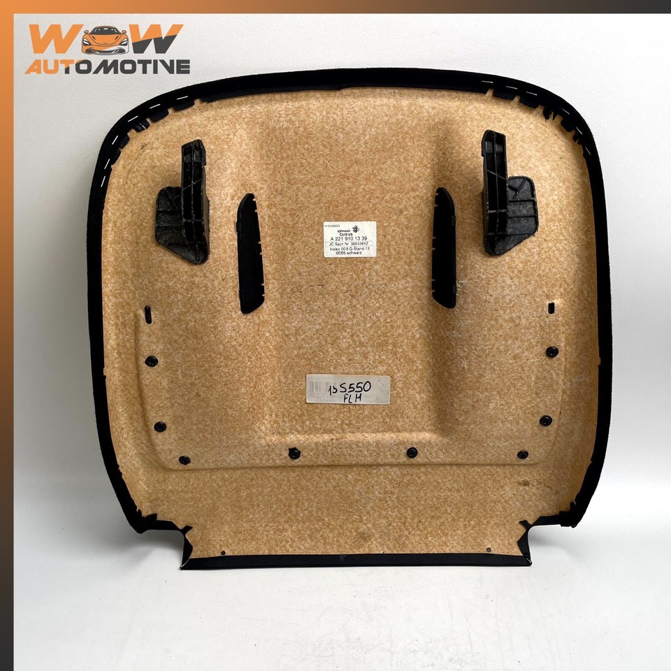 07-13 MERCEDES-BENZ W221 S550 FRONT LEFT DRIVER SEAT BACK PANEL COVER ...