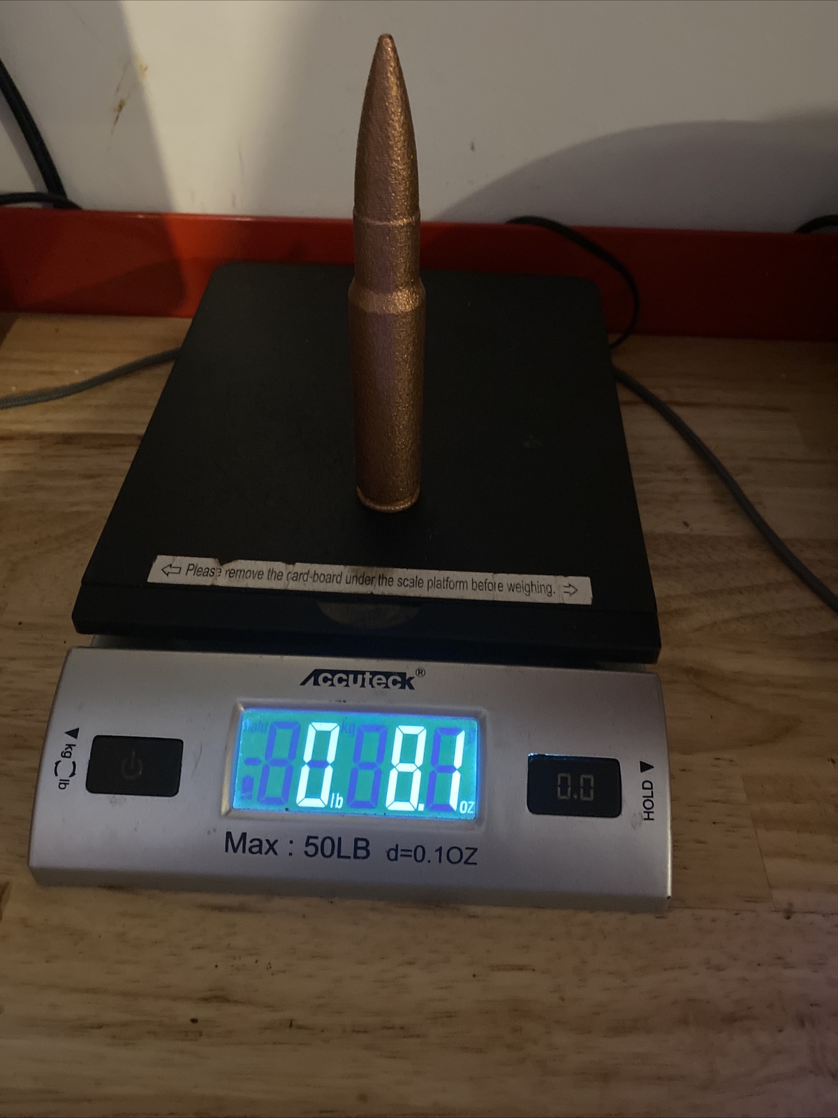 Copper Bullet .50 BMG M2 Barrett INERT .999 Gunsmith Bullion 1/2 LB ...
