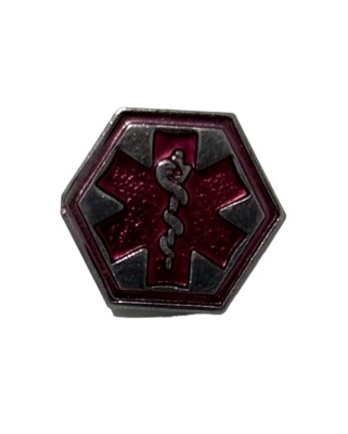 Pink Lapel Enamel Pin Medical Rod Staff of Asclepius Aesculapius ...