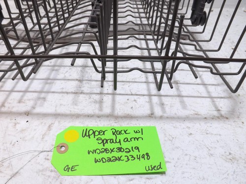 GE Dishwasher WD28X30219 WD22X33498 Upper Rack w/ Sprayarm Used | eBay