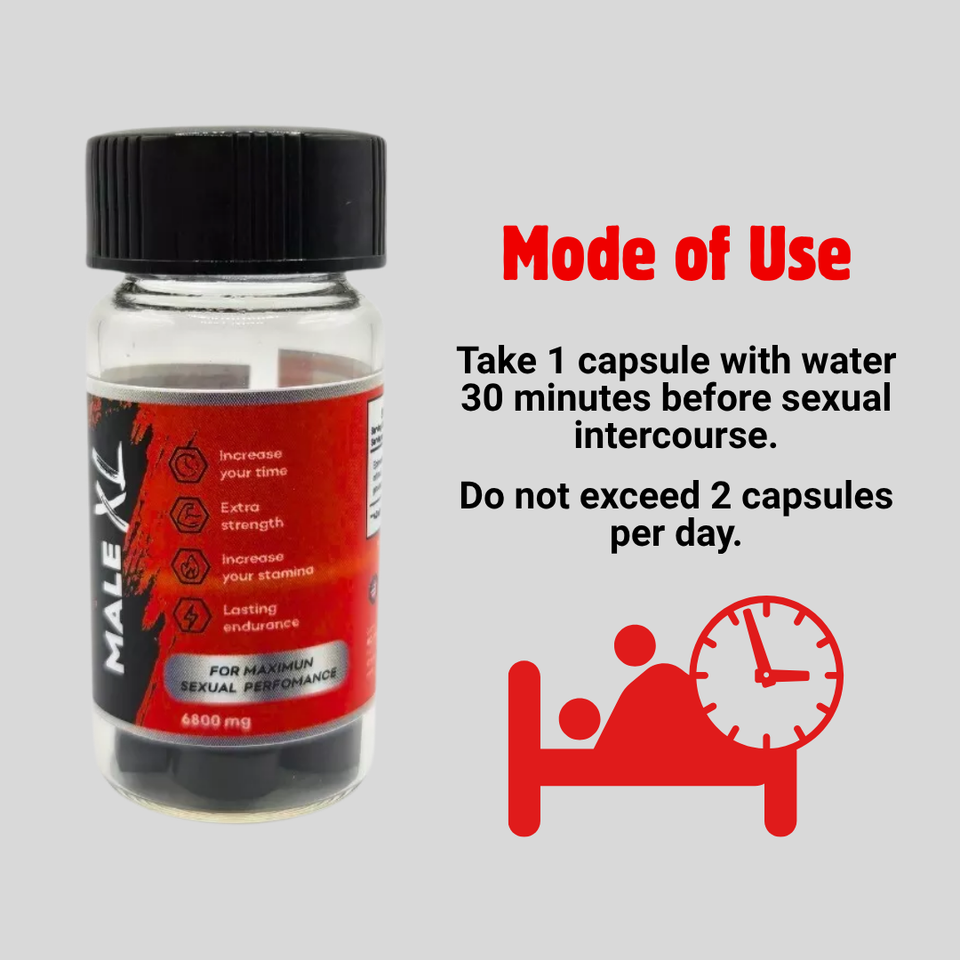 NEW MALE XL Black Pills – Fast Acting Male Power, Control & Lasting ...