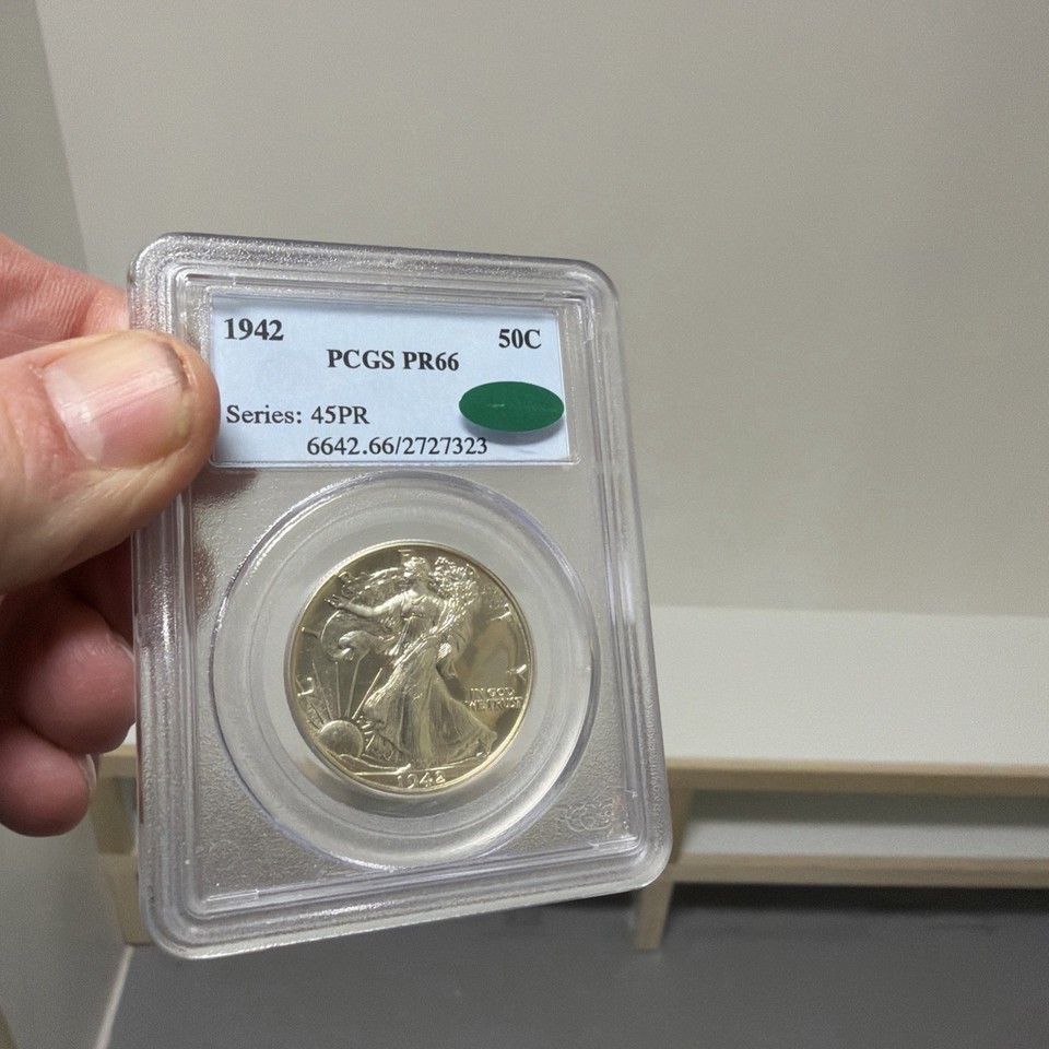 1942 PCGS PR-66 & CAC Sticker Proof Walking Liberty Half - Very Nice🔥 ...