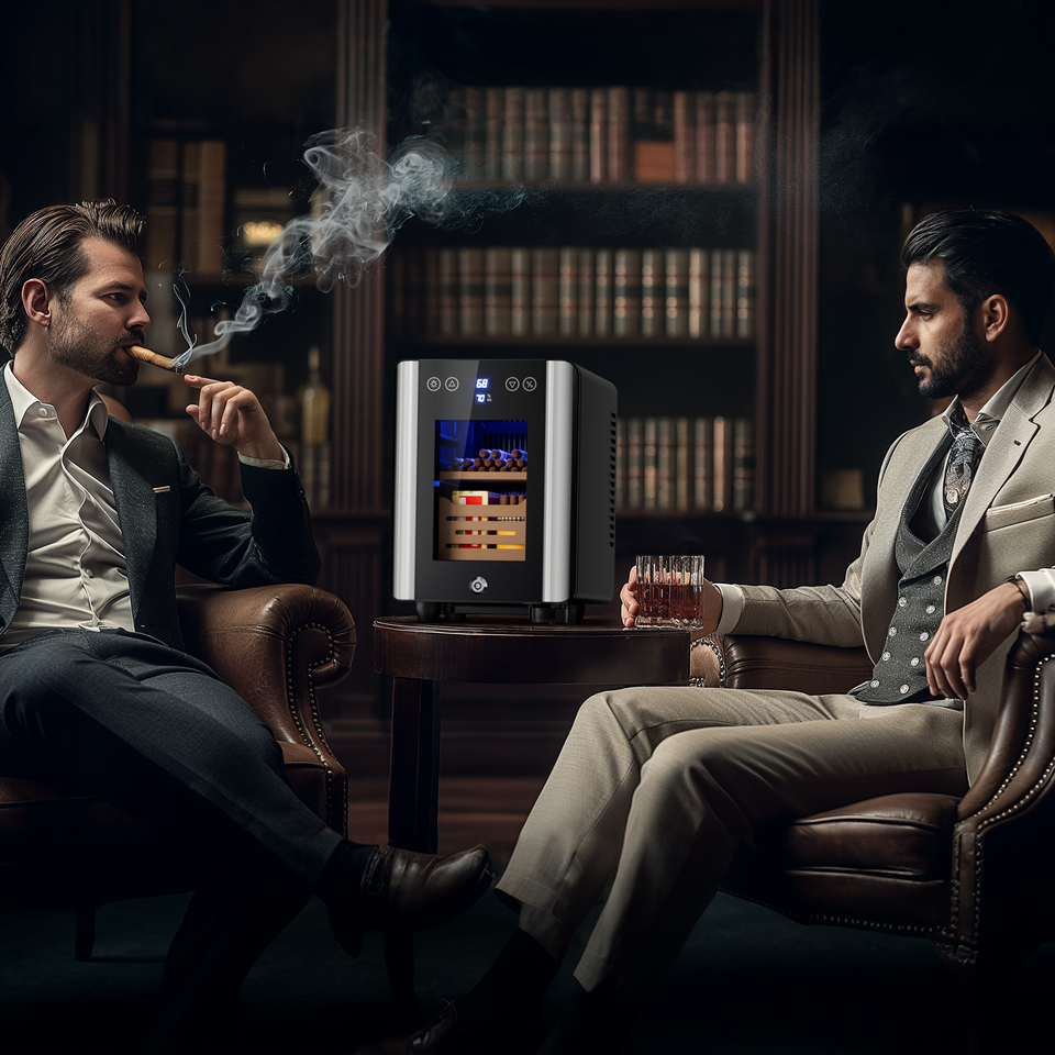 8L Electric Cooler Humidor, Cigar Humidor Cabinet Cooling Temperature ...