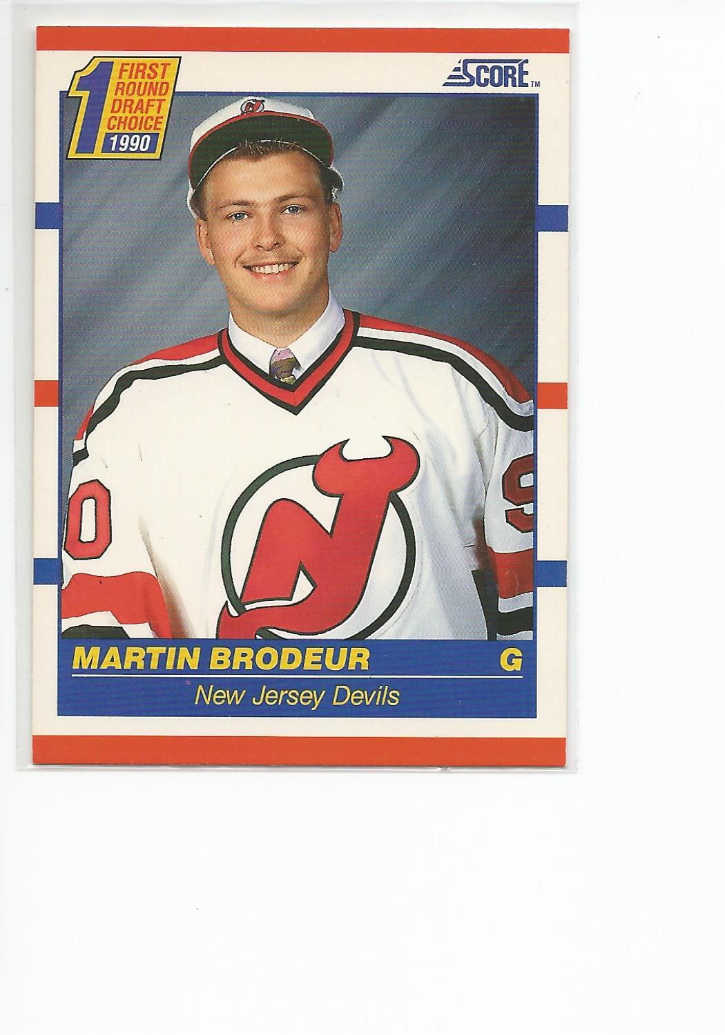 MARTIN BRODEUR 1990-91 Score ROOKIE card #439 New Jersey Devils NR MT ...