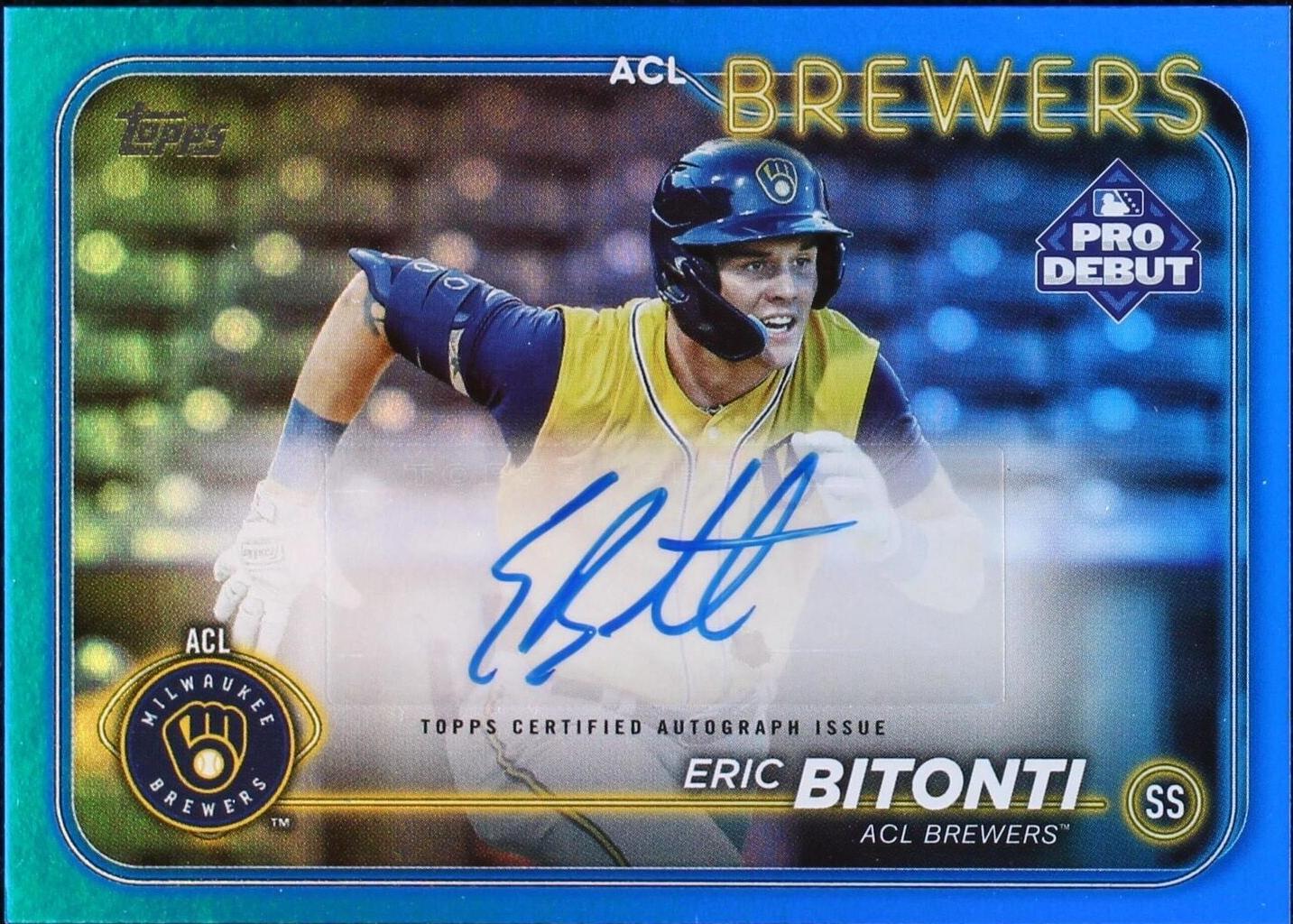 2024 Topps Pro Debut - Eric Bitonti #PD-152 Blue Foil Autographs /150 ...