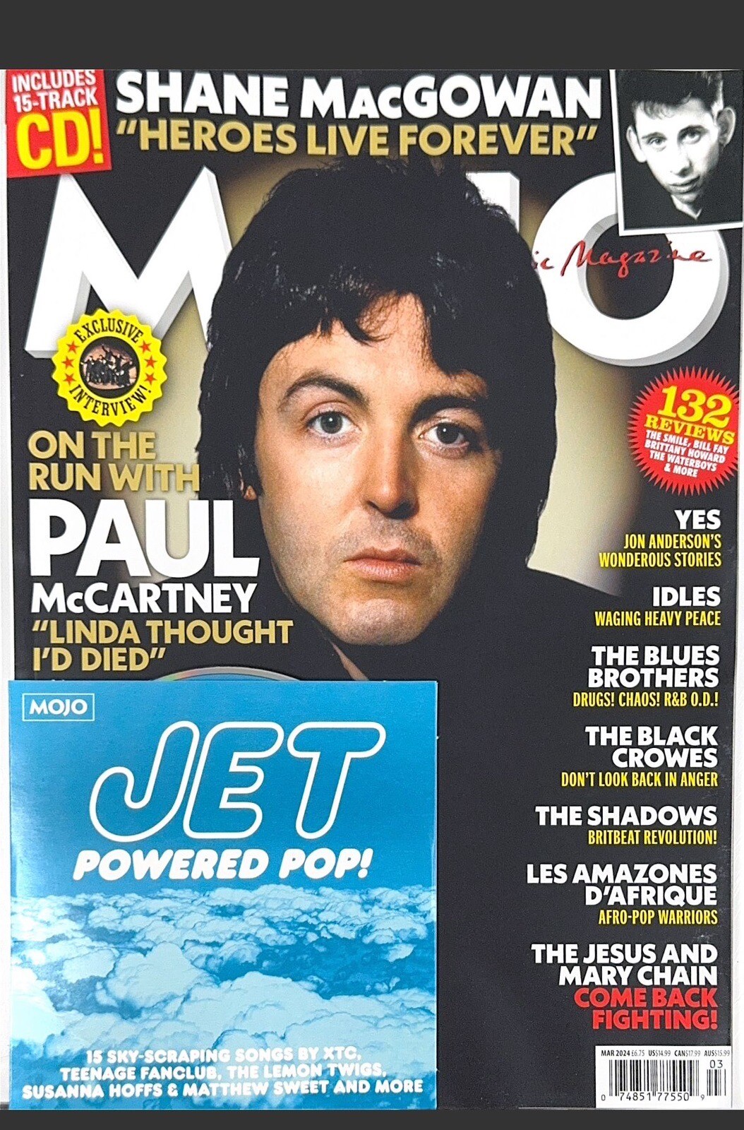 MOJO MAGAZINE-FREE CD “JET POWERED POP!”-MARCH 2024-PAUL MCCARTNEY ...