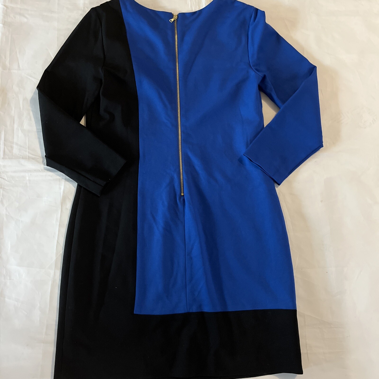 Trina Turk Cubist Colorblock Dress Royal Blue Black 8… - Gem
