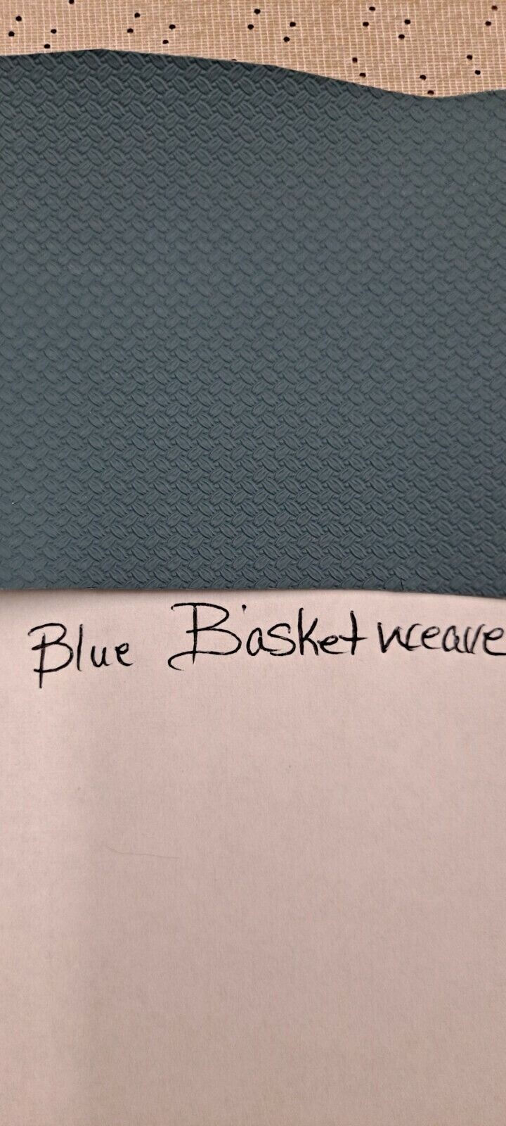 BASKET WEAVE MEDIUM BLUE HEADLINER VINYL MATERIAL BY THE YARD TOP ...