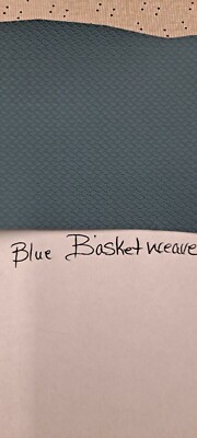 BASKET WEAVE MEDIUM BLUE HEADLINER VINYL MATERIAL BY THE YARD TOP ...