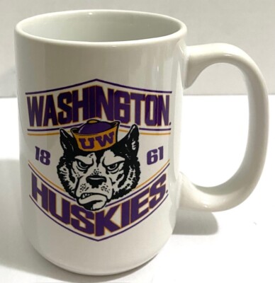WASHINGTON HUSKIES MUG, 4.75" HEIGHT, 3" WIDTH ACROSS THE TOP | eBay