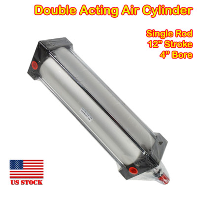 SC100 Standard Pneumatic Air Cylinder Double Acting Single Rod 4"Bore ...