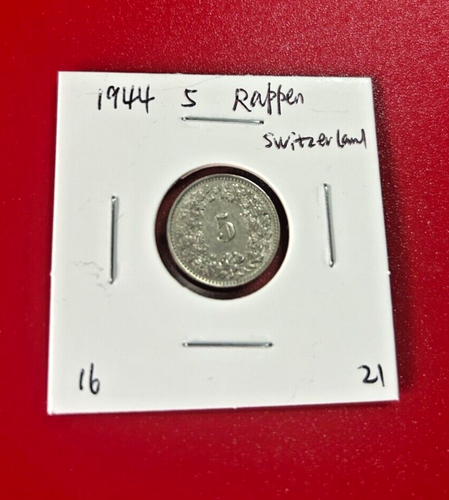 1944 Switzerland 5 Rappen Coin - Nice World Coin !!! | eBay