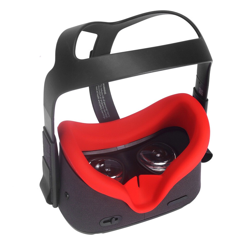 VR Silicone Front Face Pad Cover & Lens Dust Cover for Oculus Quest 1 ...