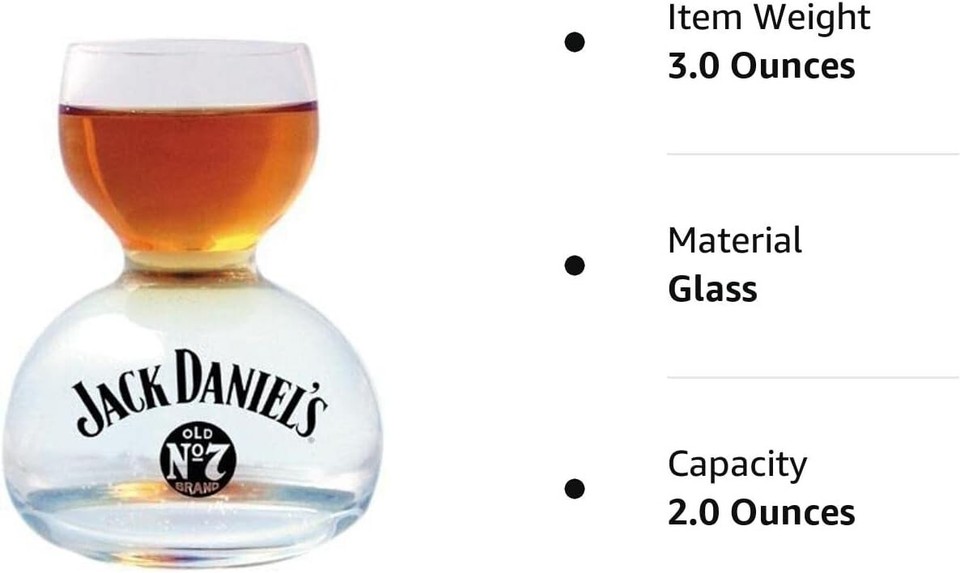 Jack Daniel's Chaser Jigger Double Bubble Shot Glass - Officially ...
