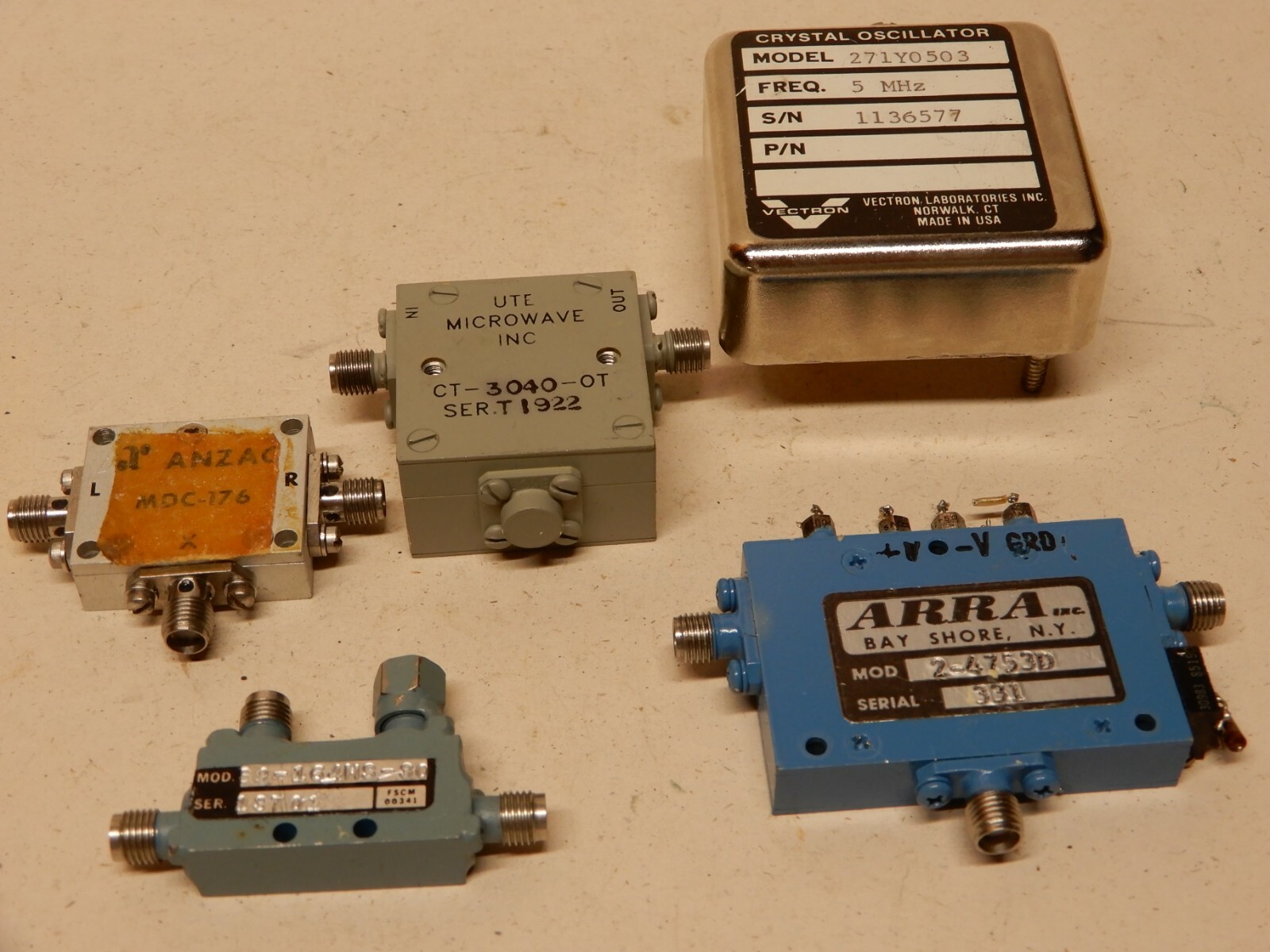 SMA Crystal Oscillators ARRA UTE ANZAC Vectron Attenuators Shifters | eBay