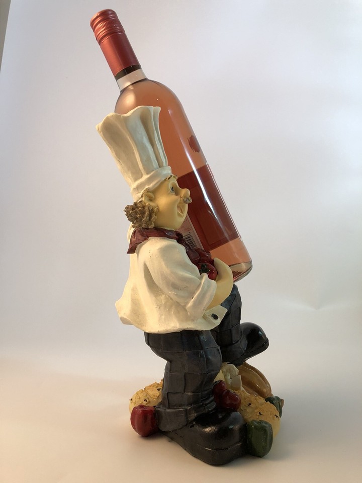 Chef, Wine Holder, Detailed Sculpture, Home And Kitchen Decor, Kitchen ...