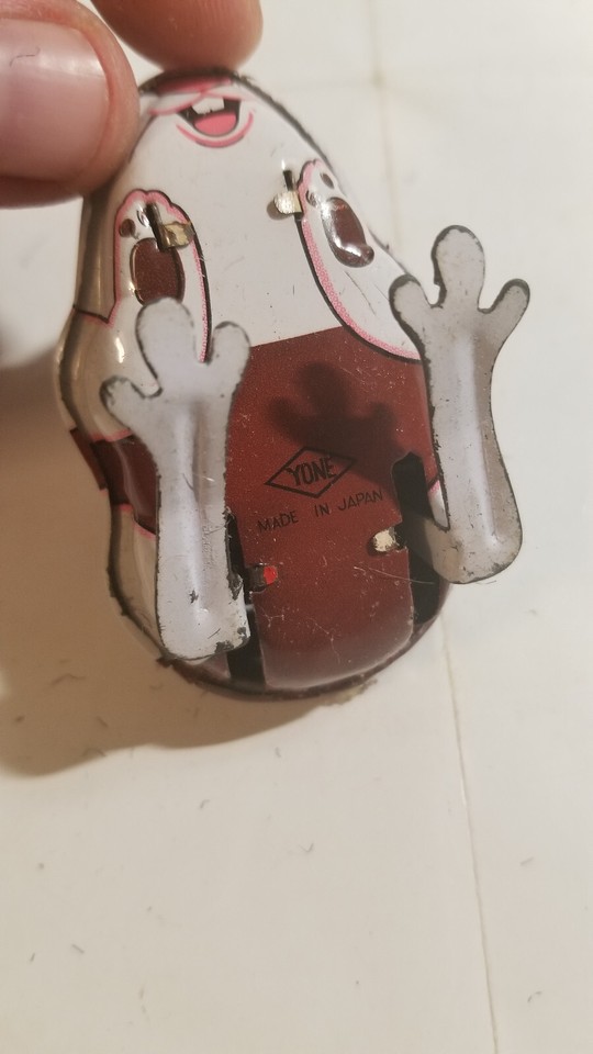 Vintage Yone Tin Litho Wind Up Hopping Easter Bunny Toy Japan | eBay