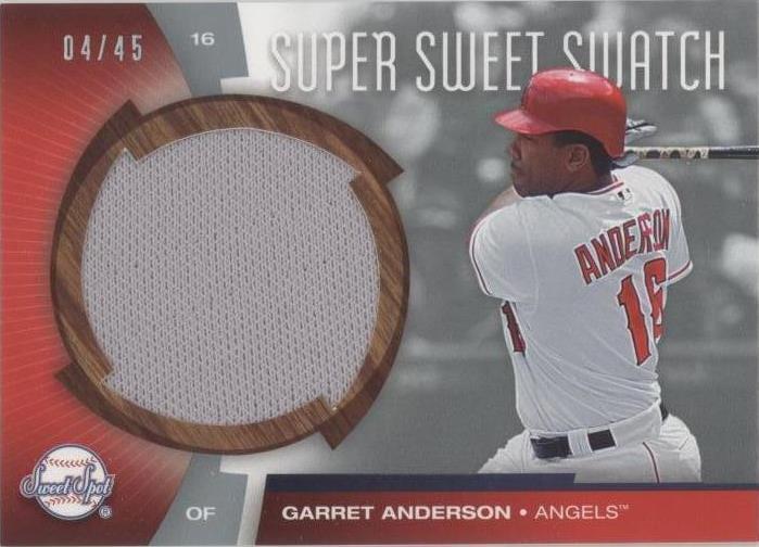2006 Upper Deck Sweet Spot - Super Sweet Swatch Garret Anderson #SW-GA ...