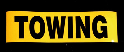 TOWING Reflective Magnetic Warning Sign | eBay